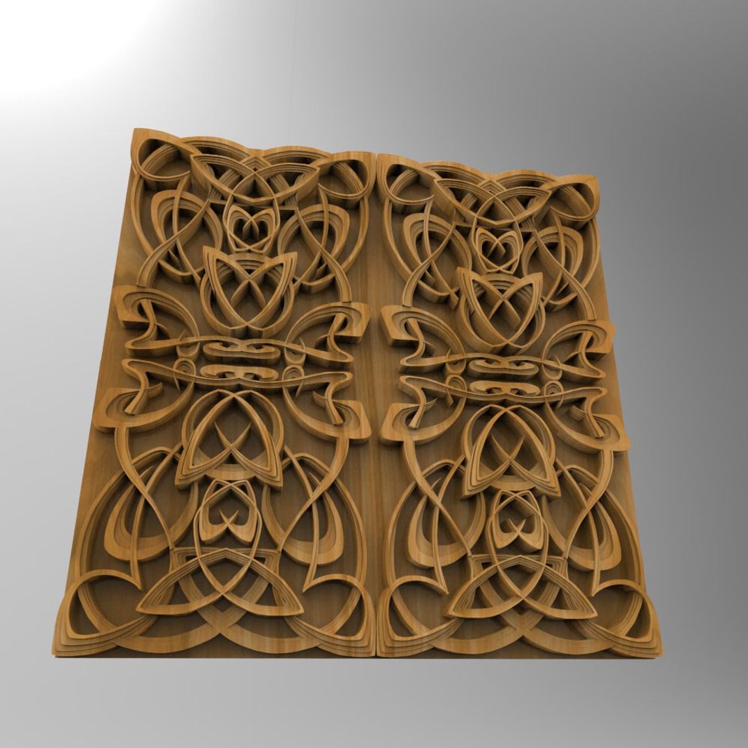wall panel stl cnc 3d model