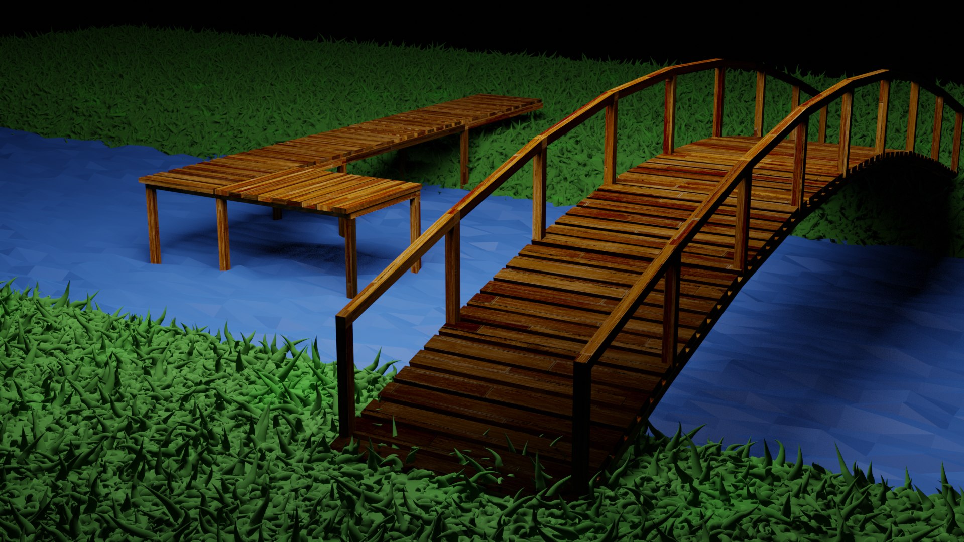 3D Bridge Dock - TurboSquid 1704340