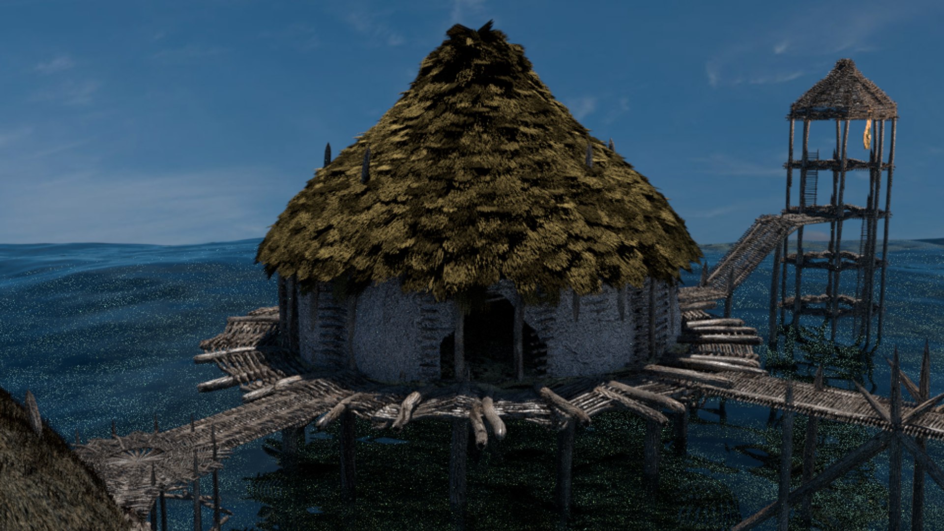 Prehistoric settlement neolithic crannog 3D model | 1144747 | TurboSquid