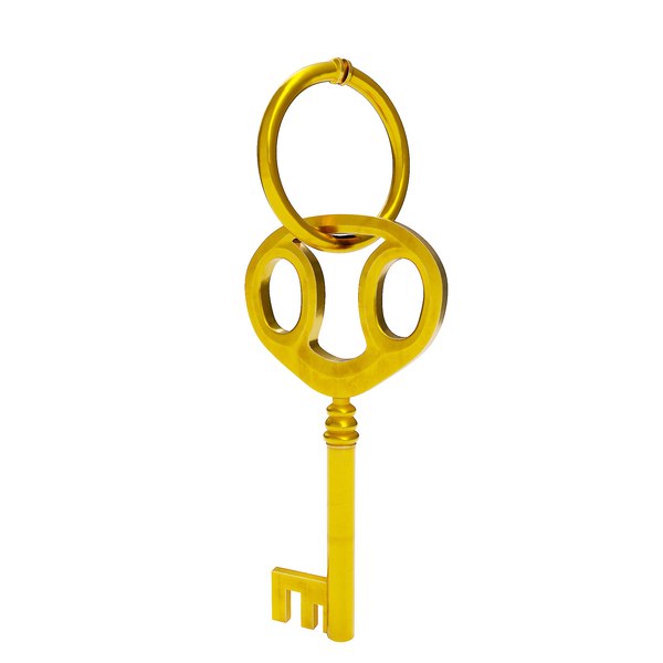 3D model Gold Antique key 3d model - TurboSquid 1976566
