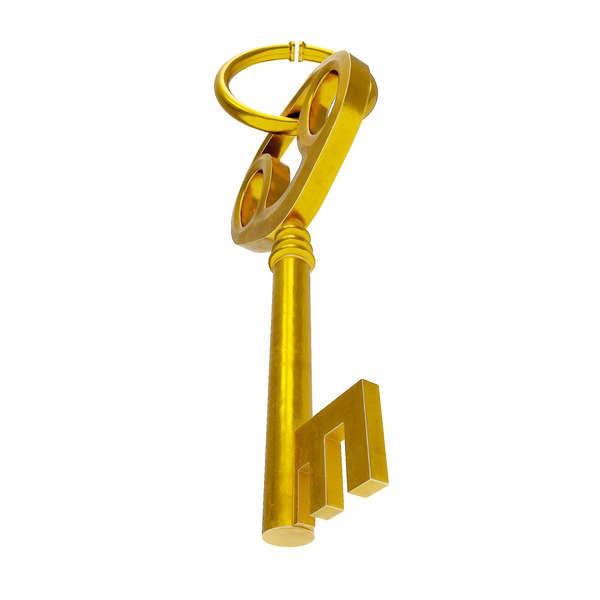 3D model Gold Antique key 3d model - TurboSquid 1976566