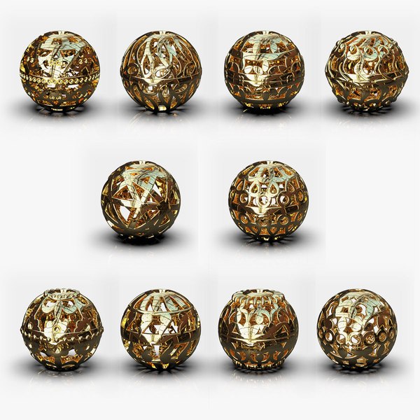 3D 10 Spherical charm beads - TurboSquid 1989334