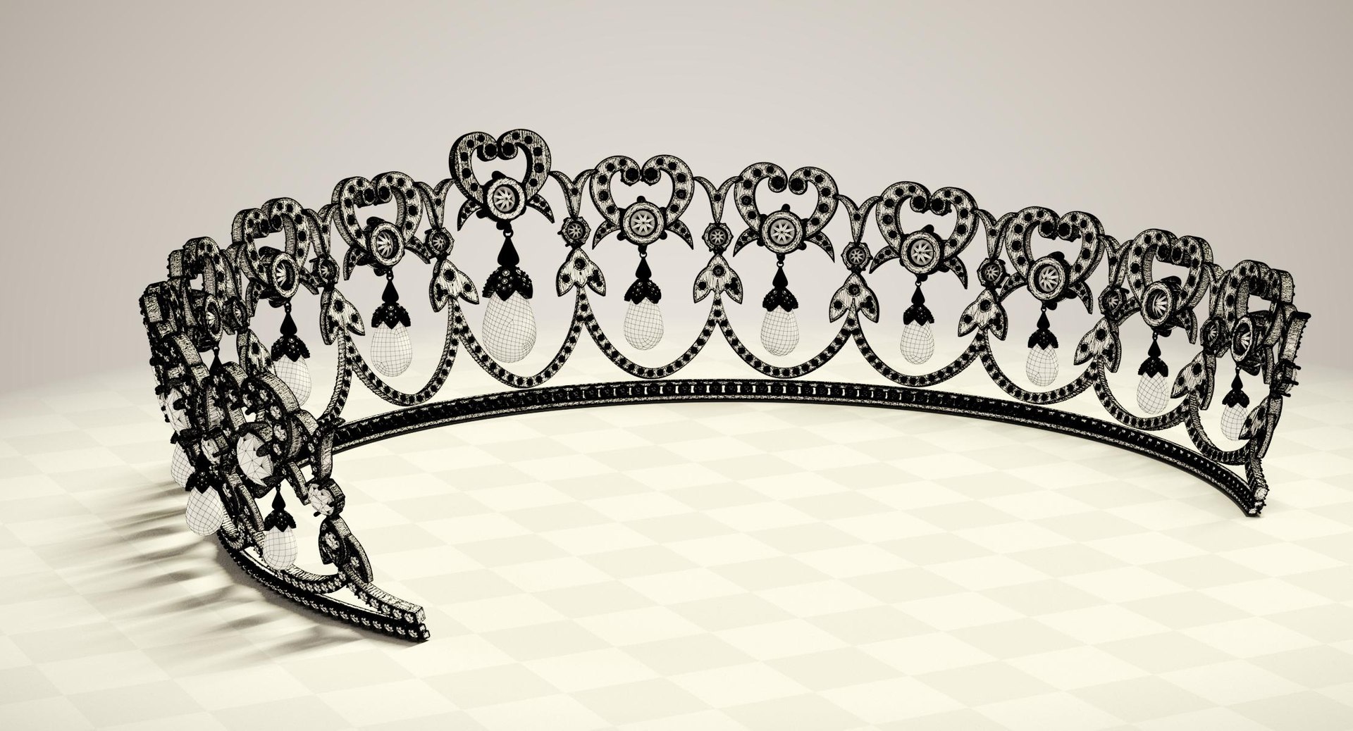 Tiara Crown Diadem 3D Model - TurboSquid 1333823