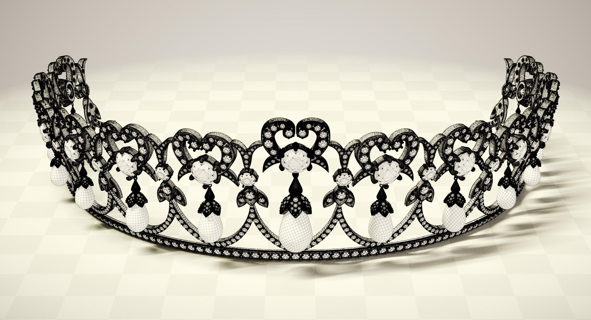 Tiara Crown Diadem 3D Model - TurboSquid 1333823