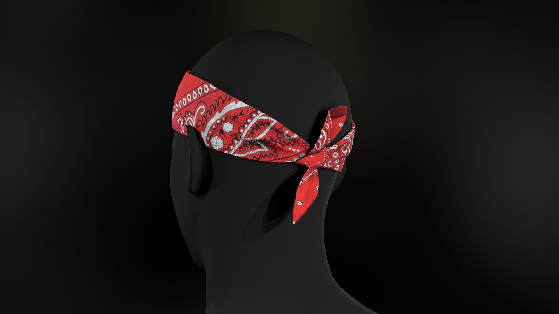 Red Paisley Bandana Model - TurboSquid 1635309