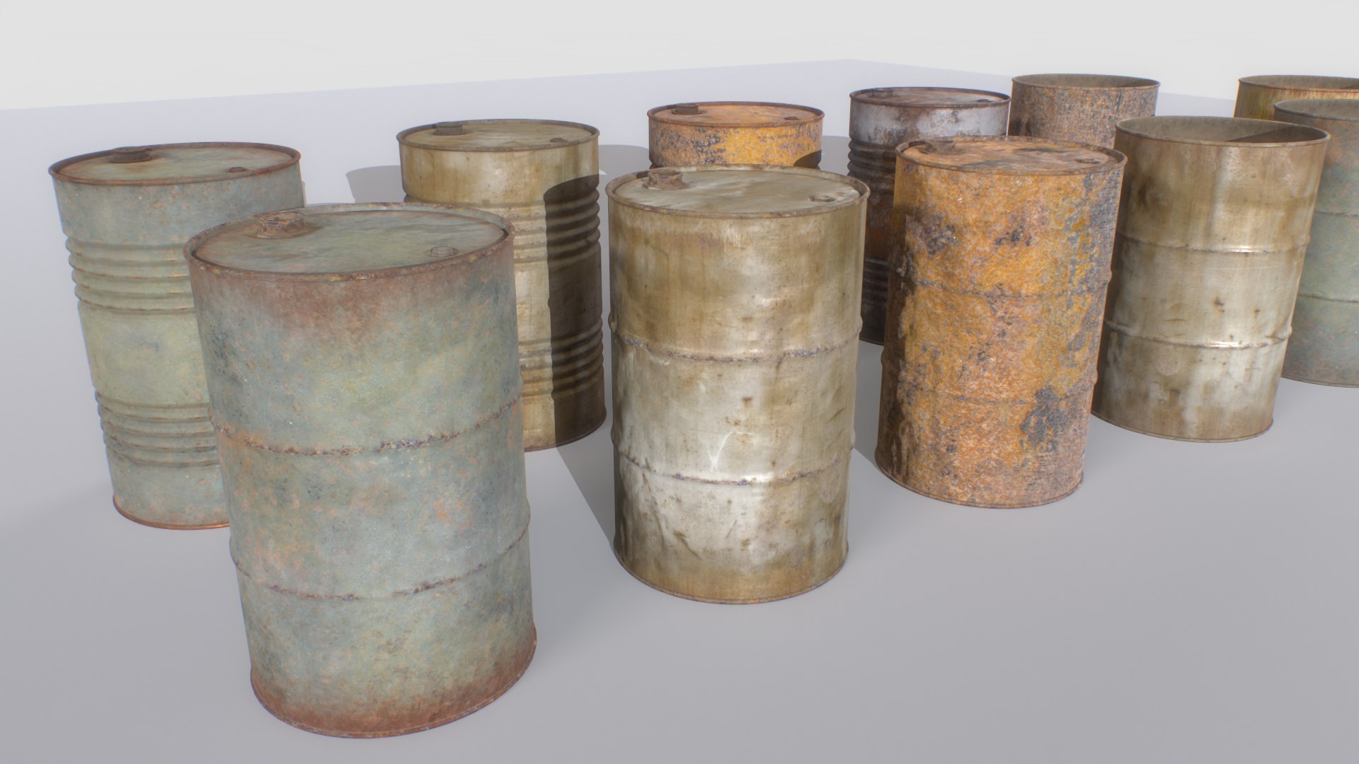 Rusty Barrels Pack 3D Model - TurboSquid 1753998