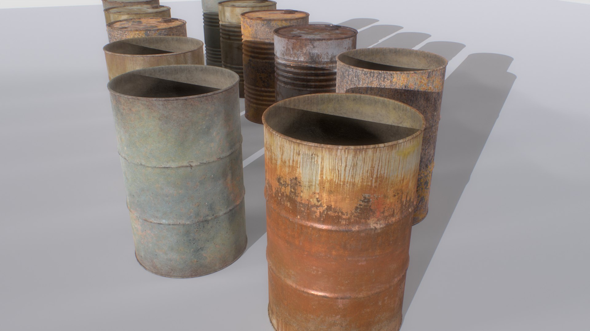 Rusty Barrels Pack 3D Model - TurboSquid 1753998