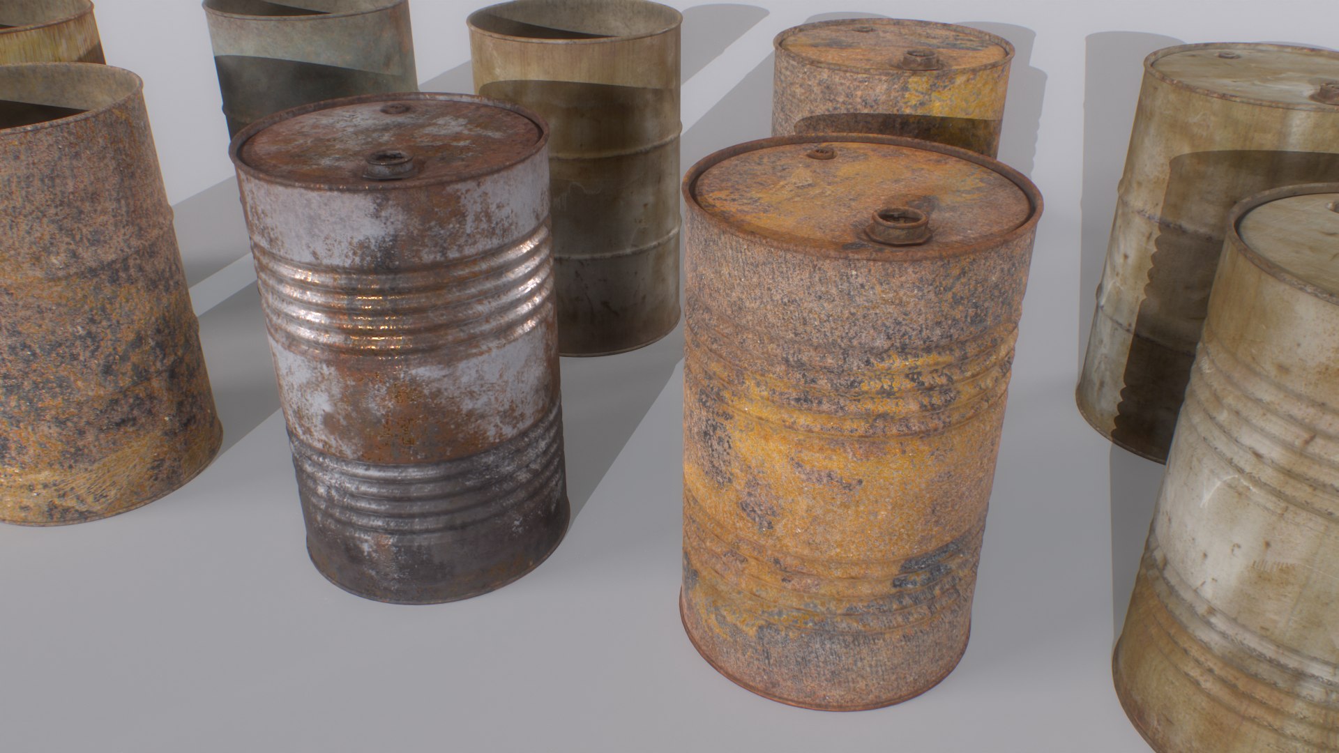 Rusty Barrels Pack 3D Model - TurboSquid 1753998