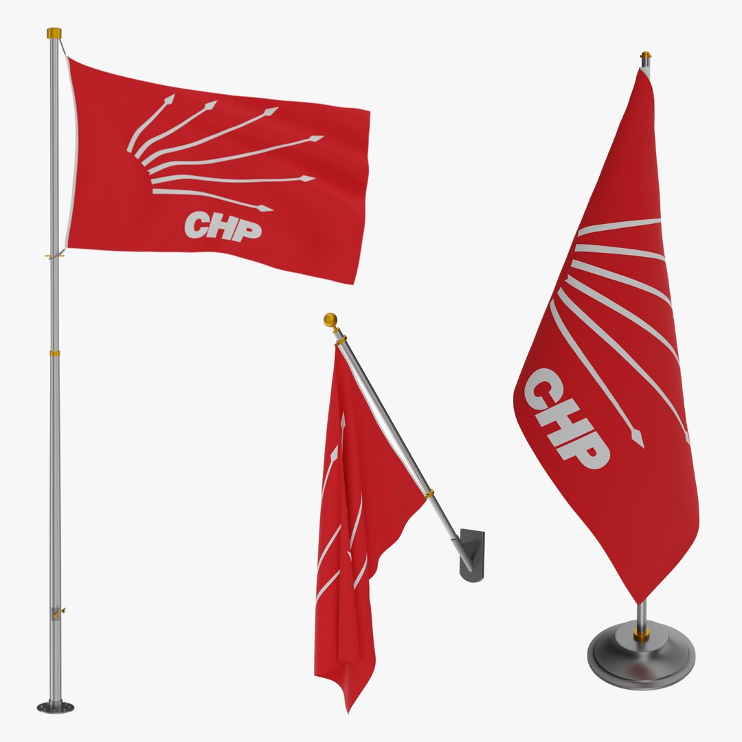 3D Turkey Republican Peoples Party - CHP Flags - TurboSquid 2211264
