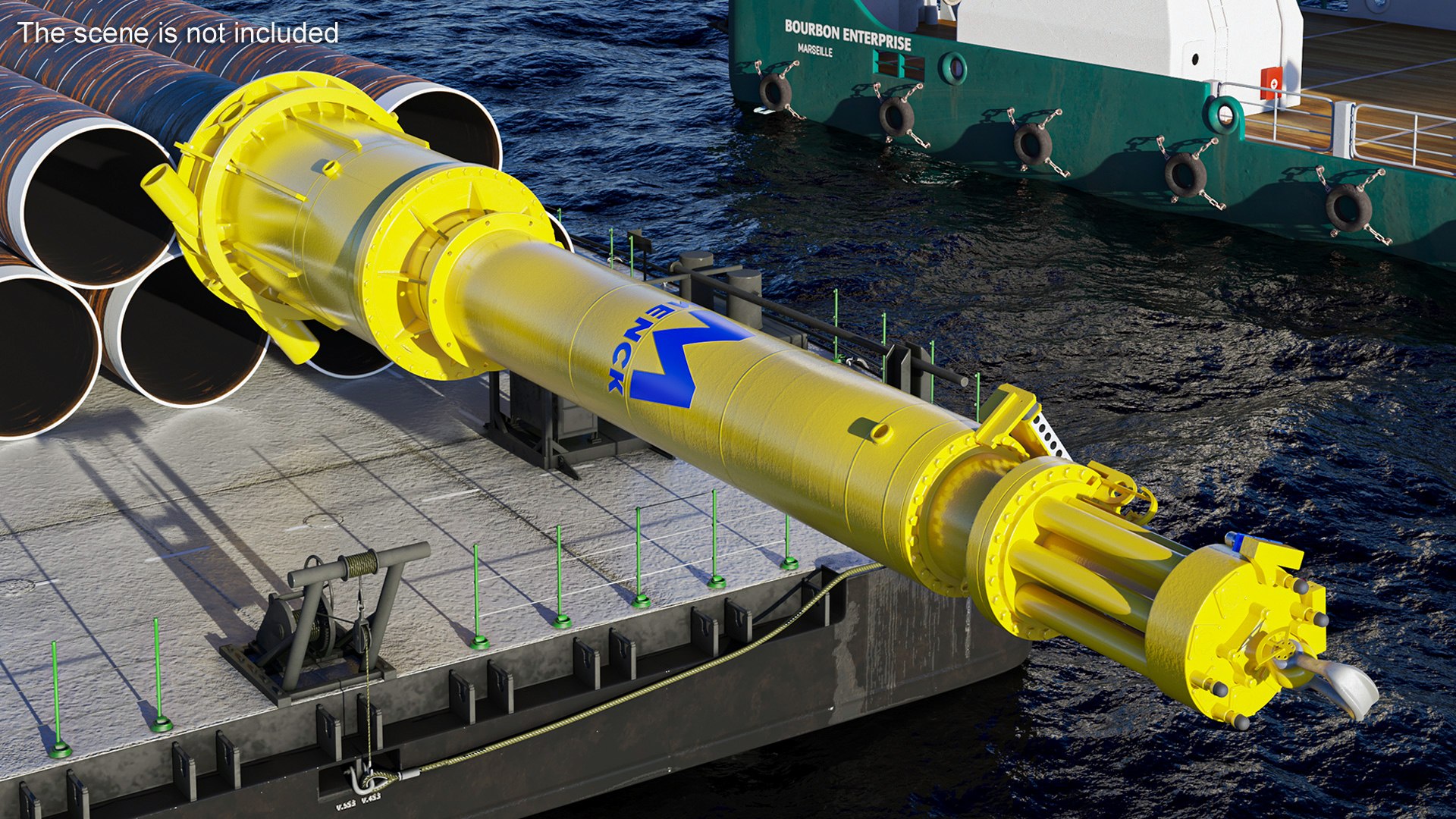 Offshore Piling System MENCK 3D Model - TurboSquid 2341347