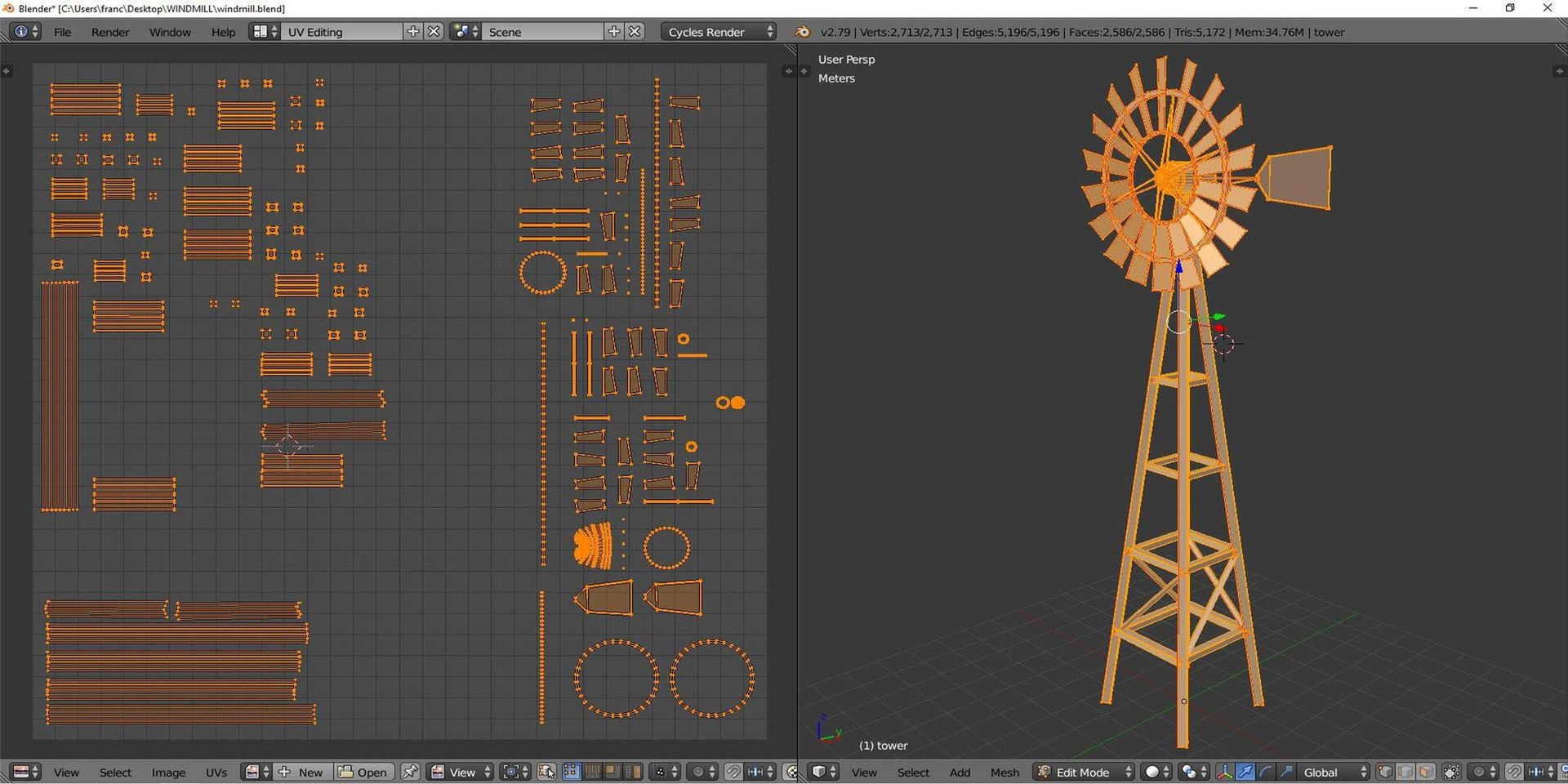 Max Windmill Asset Rendered