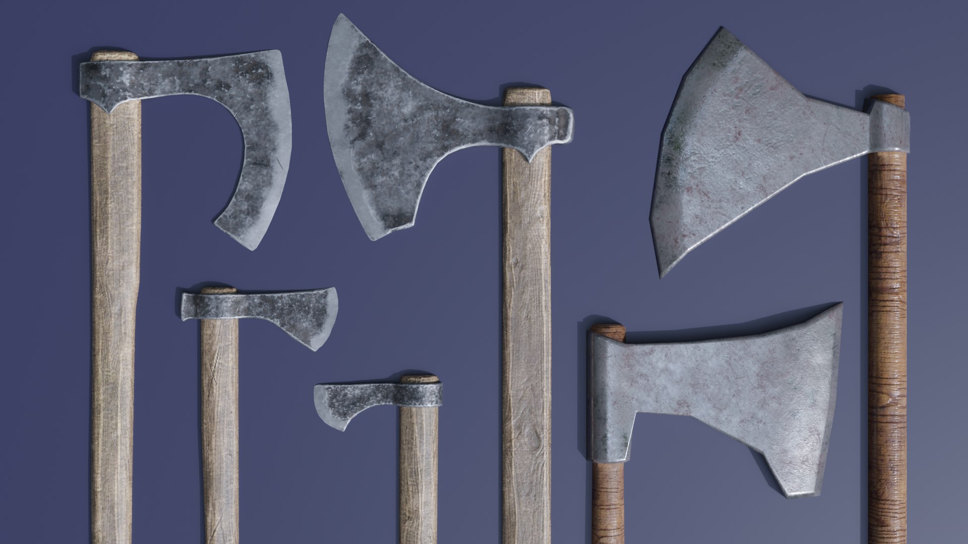 Medieval Axes 3D Model - TurboSquid 2086039