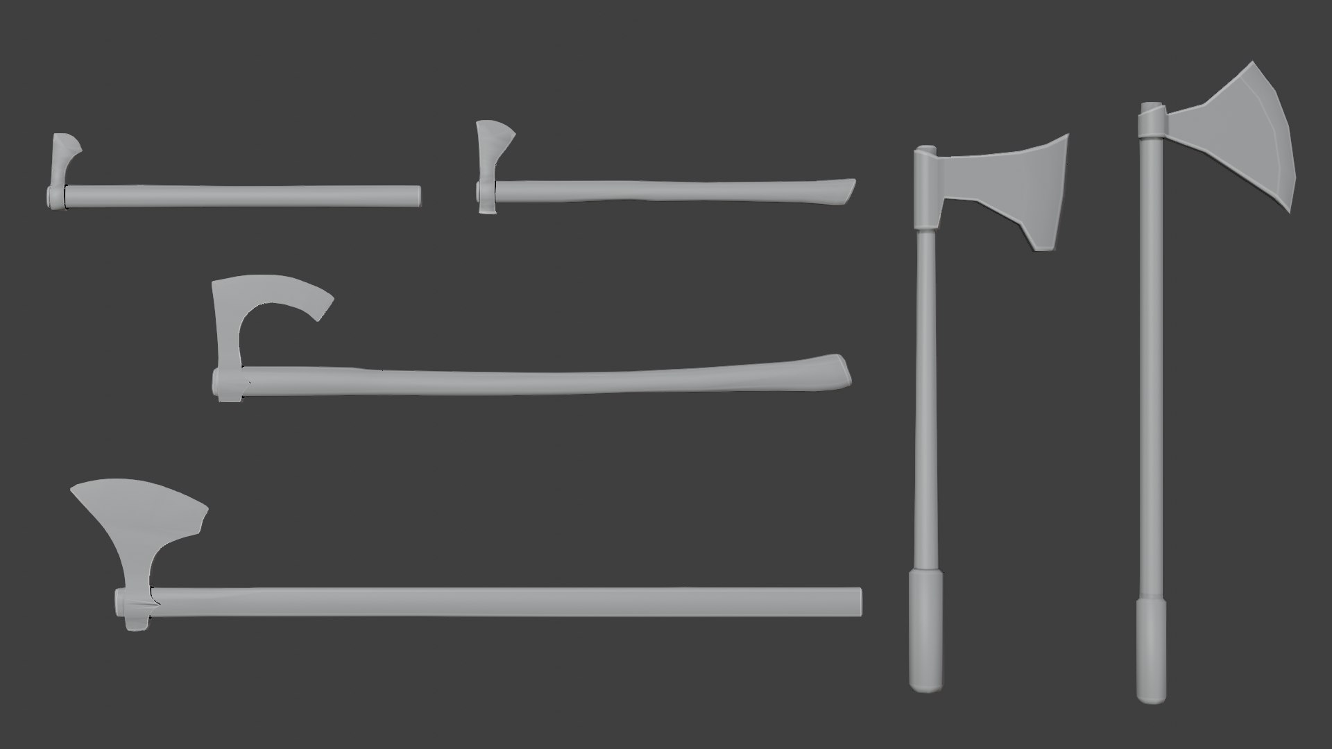 Medieval Axes 3D Model - TurboSquid 2086039