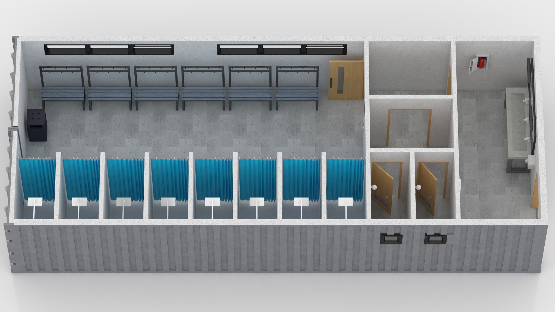 3D Container Changing Room Model - TurboSquid 1771618
