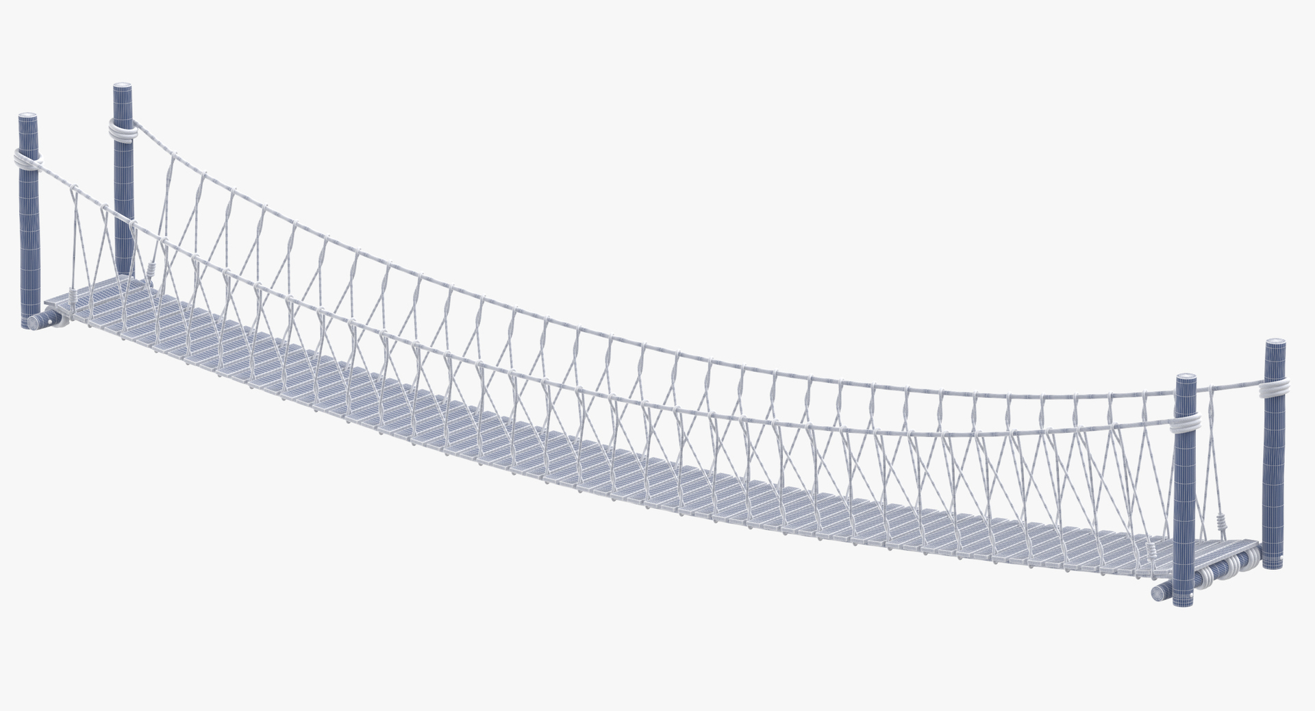 Seil-Hängebrücke 3D-Modell - TurboSquid 1350880