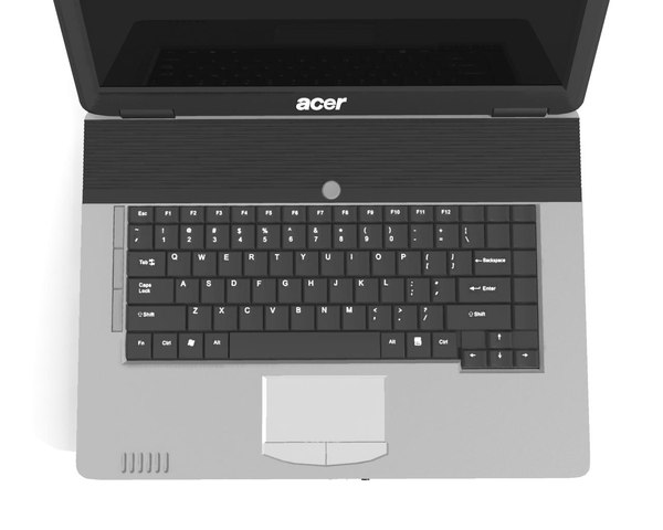 acer laptop 3d obj