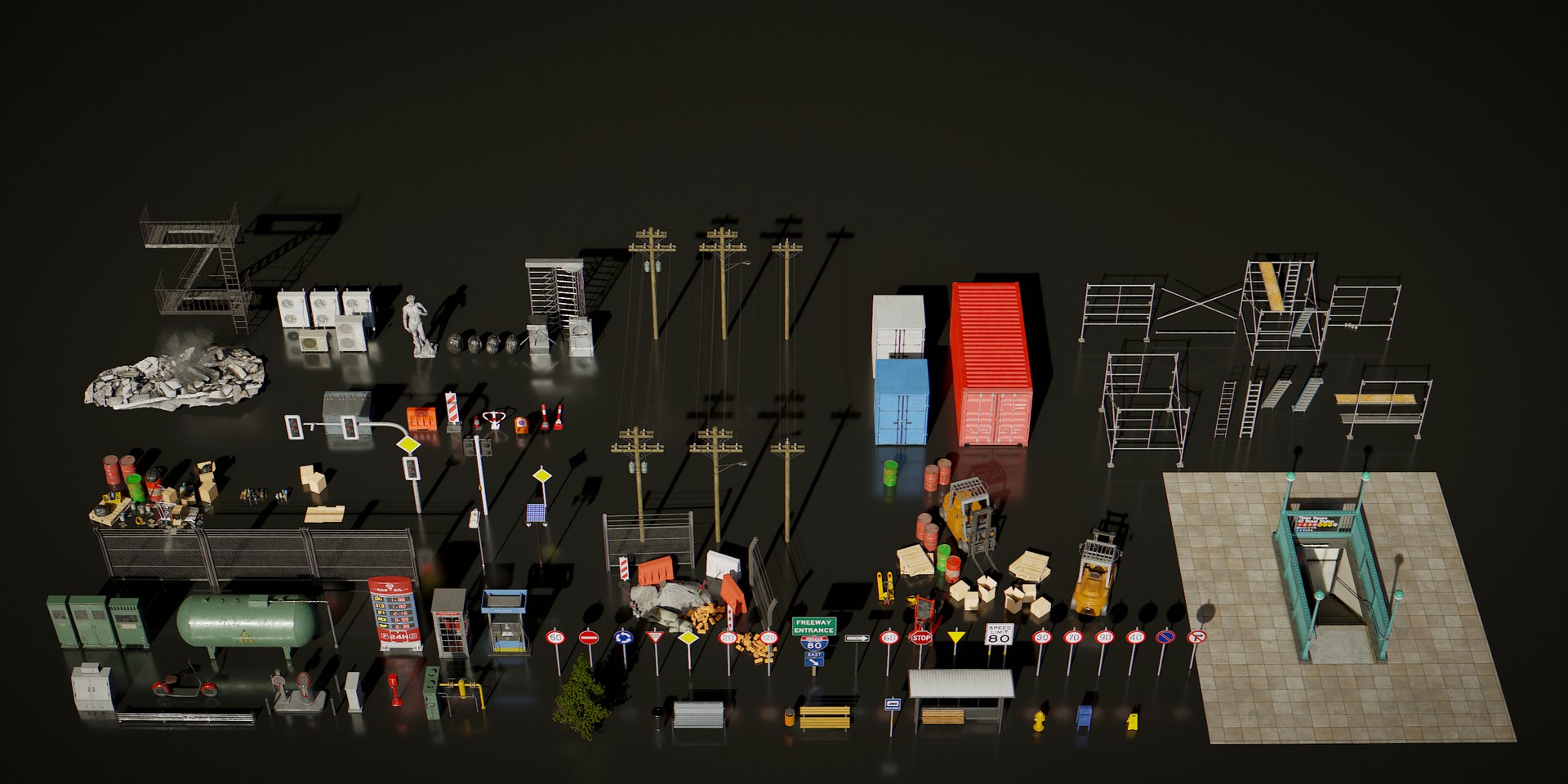 3D Street Ultimate Pack Model - TurboSquid 2074475