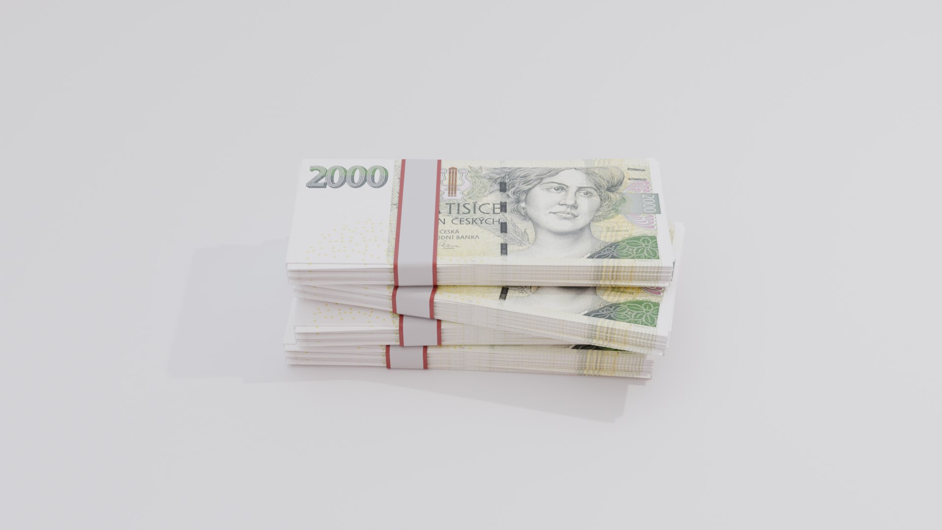 3D Model 2000 Czechia Czech Koruna Currency - TurboSquid 2398460