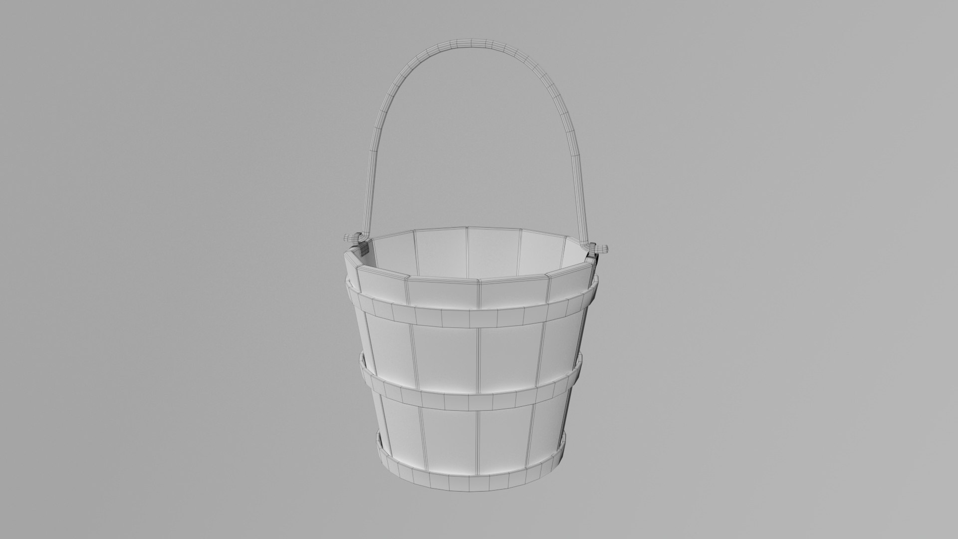 3D Model Wooden Bucket - TurboSquid 2173206