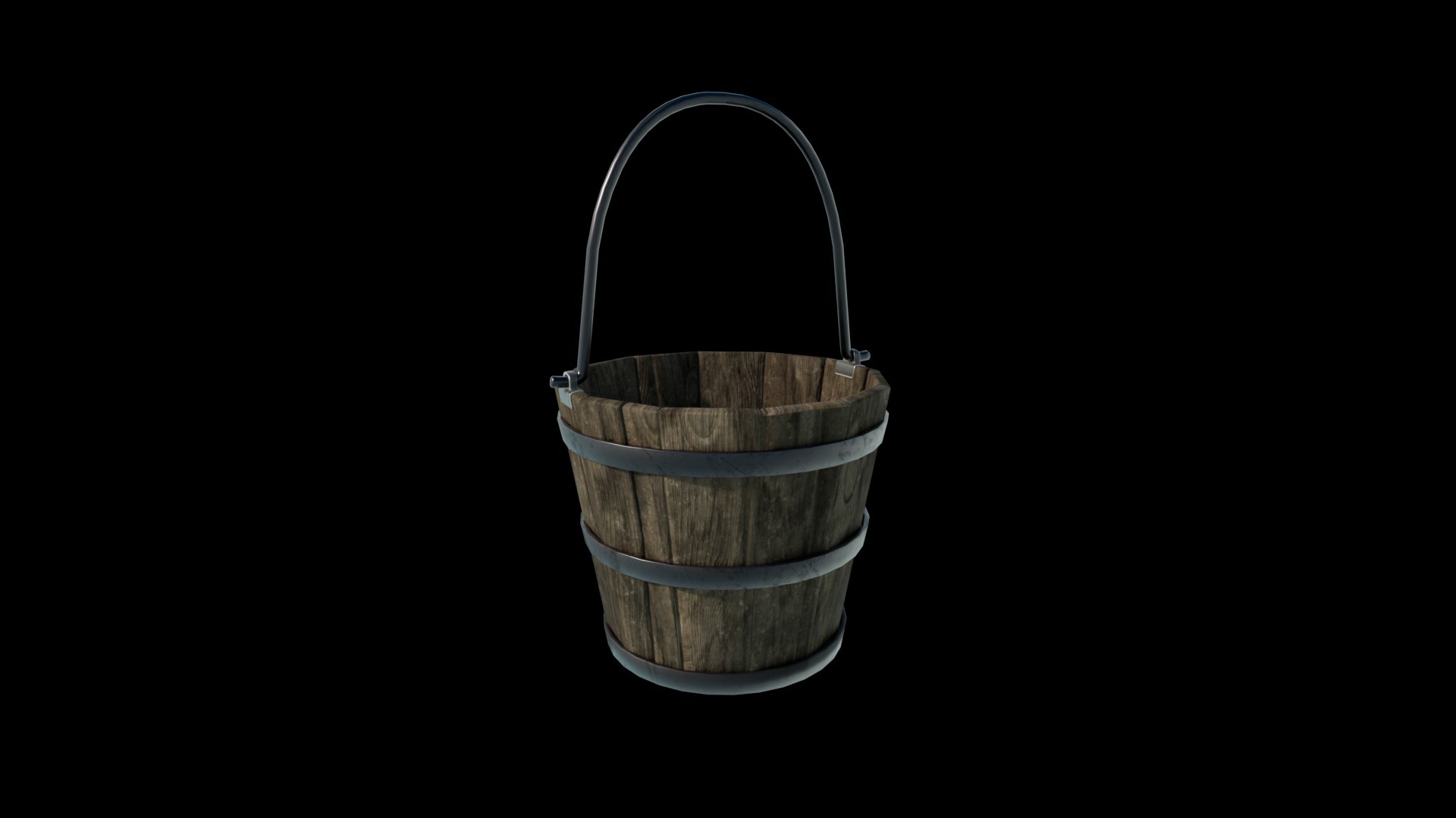 3D Model Wooden Bucket - TurboSquid 2173206