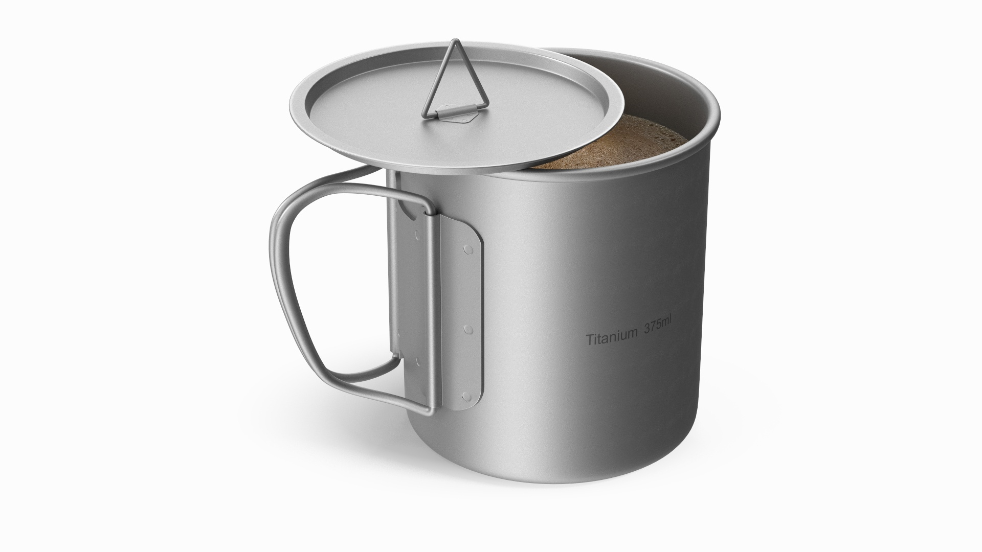 Camping Titanium Mug With Coffee Model - TurboSquid 2428517