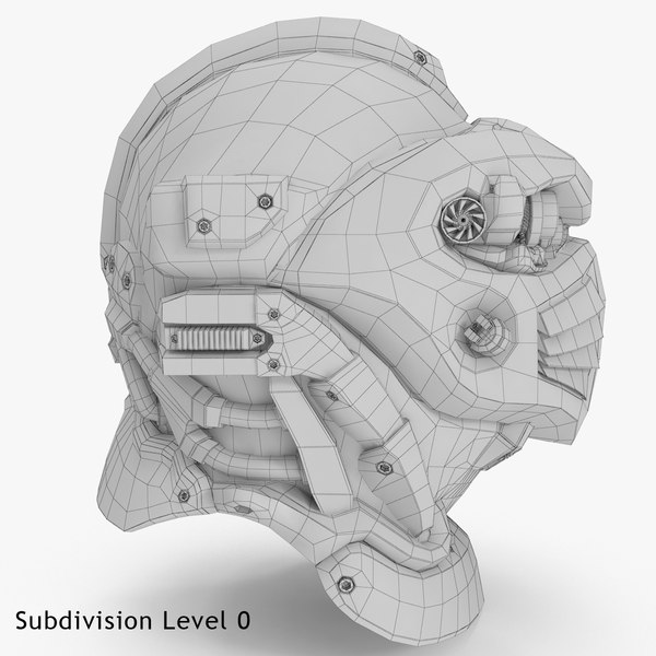 helmet sci-fi sci 3d model