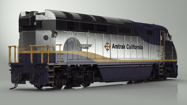 modelo 3d Locomotora de pasajeros Amtrak California - TurboSquid 2195623