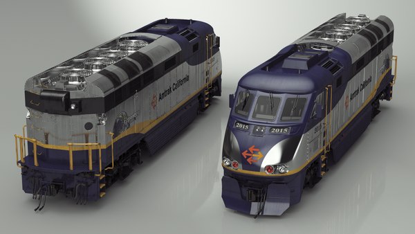 modelo 3d Locomotora de pasajeros Amtrak California - TurboSquid 2195623