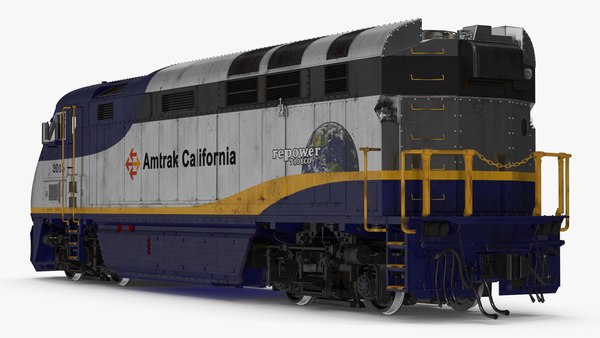 modelo 3d Locomotora de pasajeros Amtrak California - TurboSquid 2195623