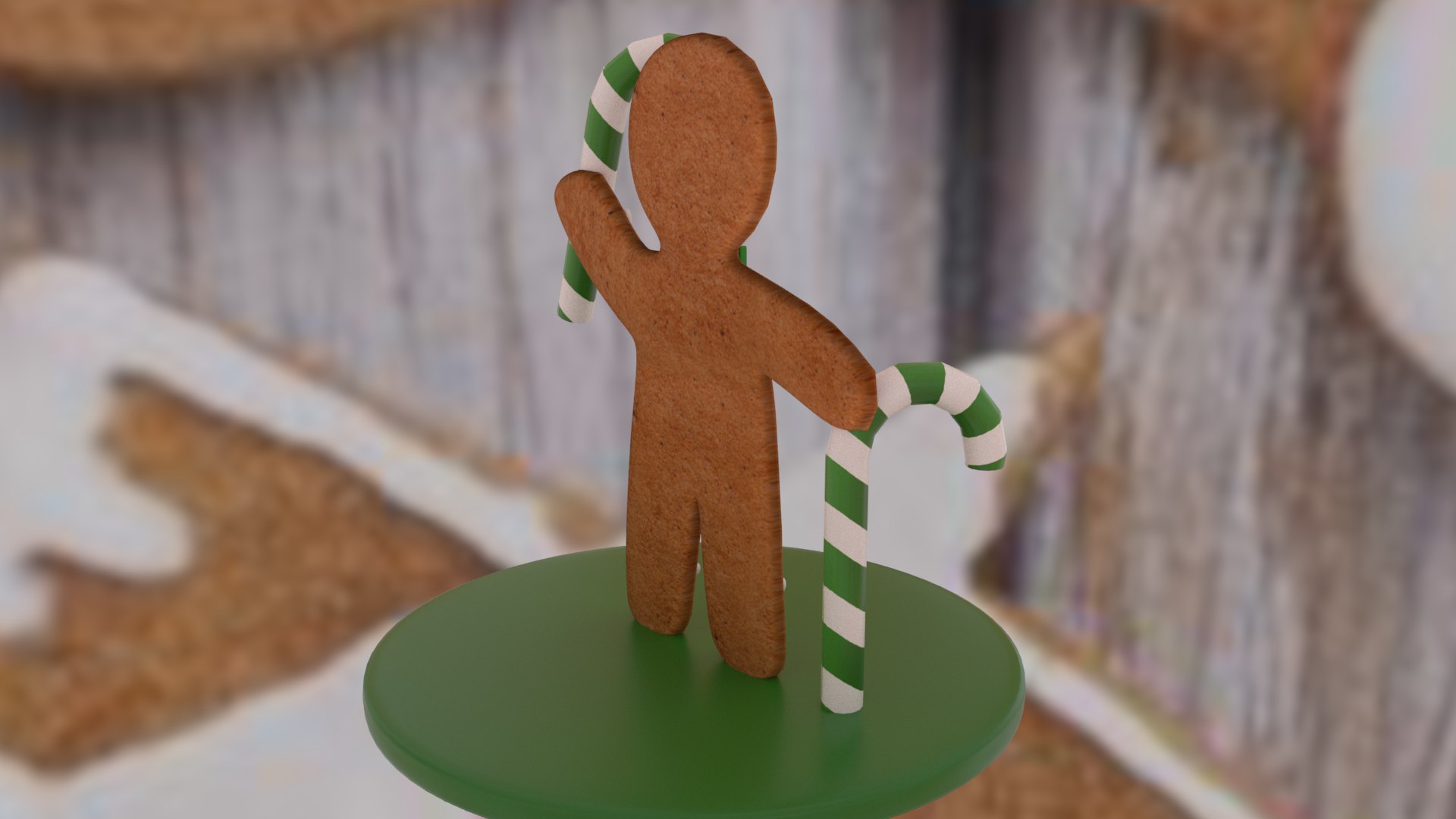 3D Christmas Gingerbread Man - TurboSquid 1989220