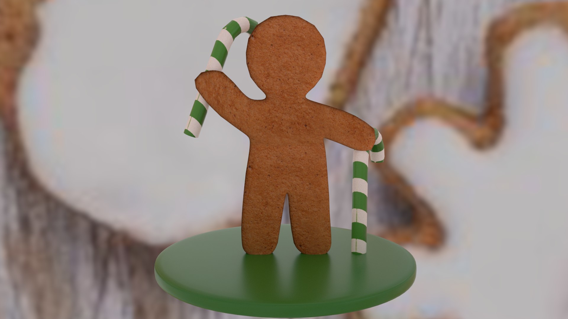 3D Christmas Gingerbread Man - TurboSquid 1989220