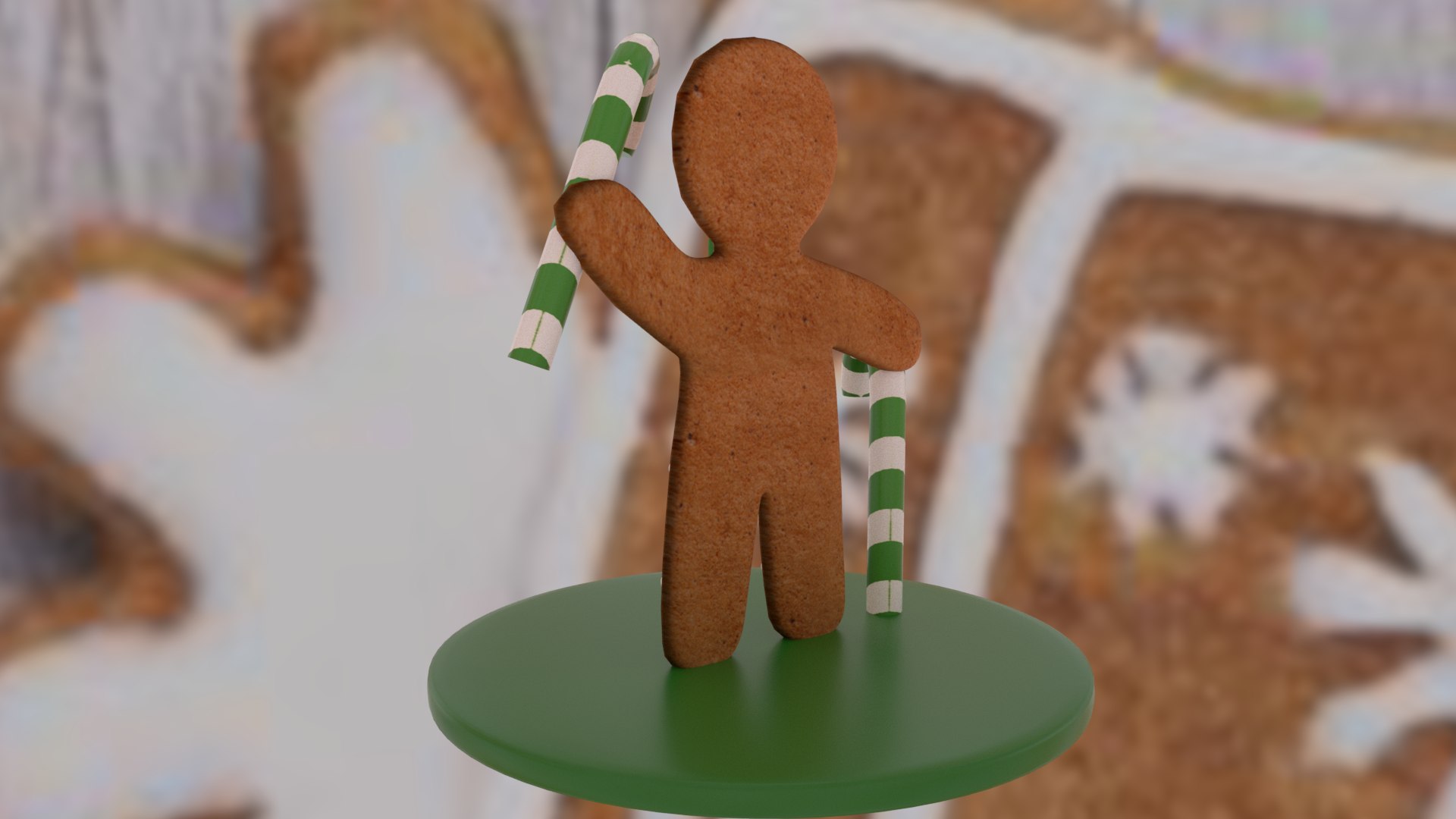 3D Christmas Gingerbread Man - TurboSquid 1989220