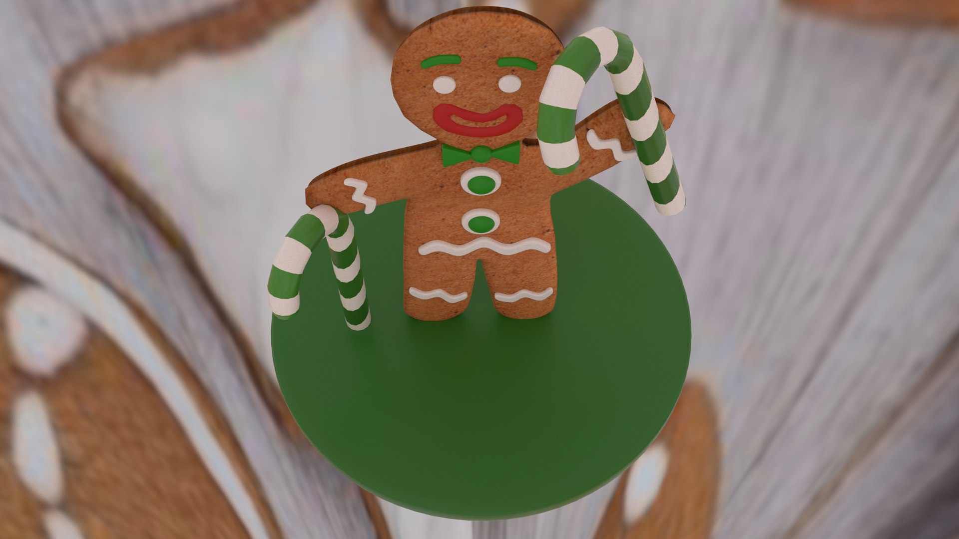 3D Christmas Gingerbread Man - TurboSquid 1989220