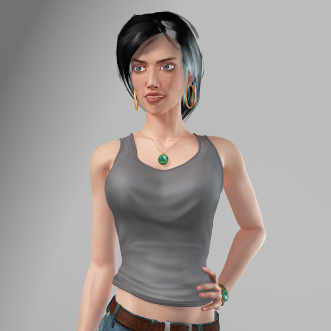 3d Model Rigged Girl
