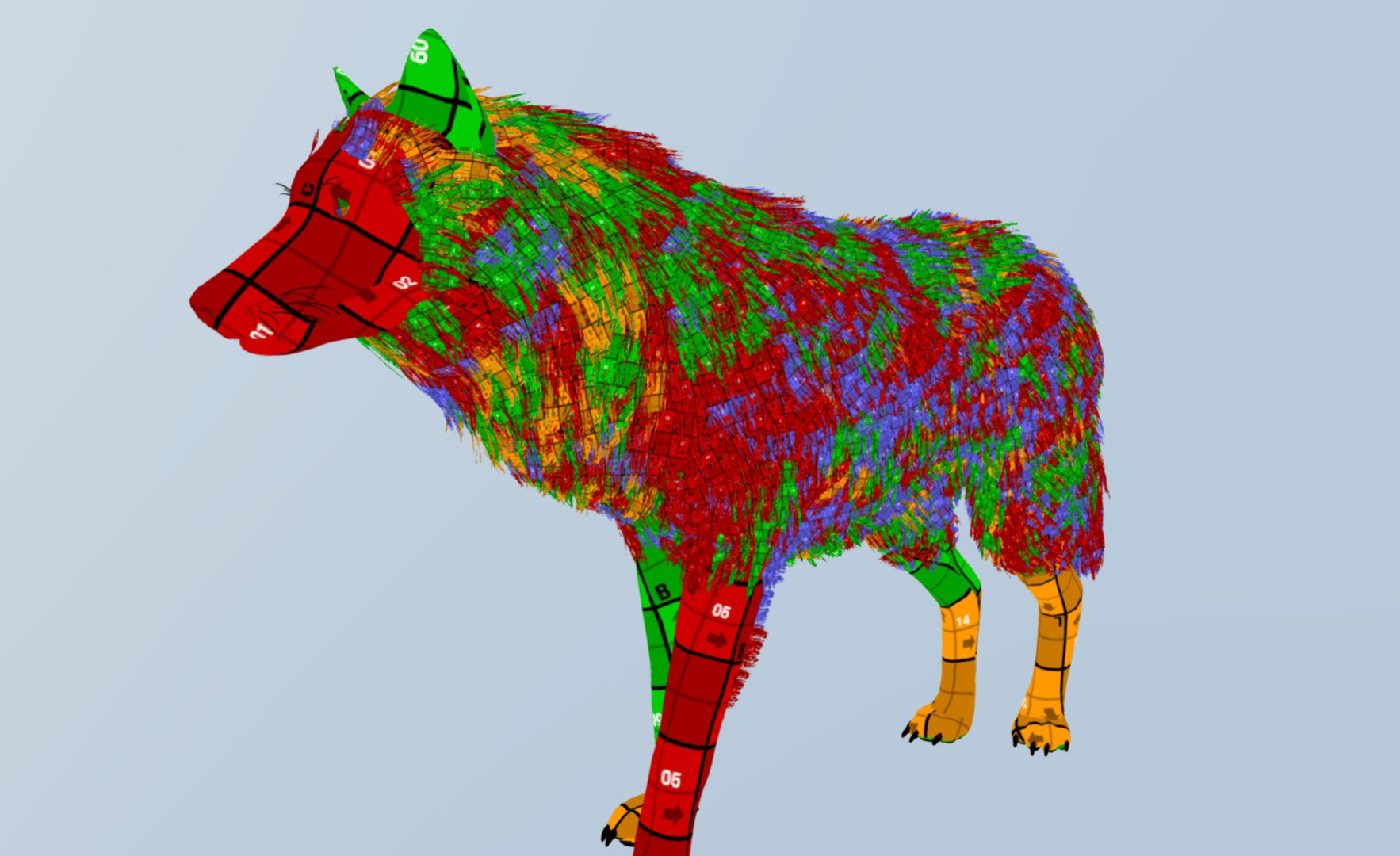 3D Wolf Rigged Animated Realistic Model - TurboSquid 2323316
