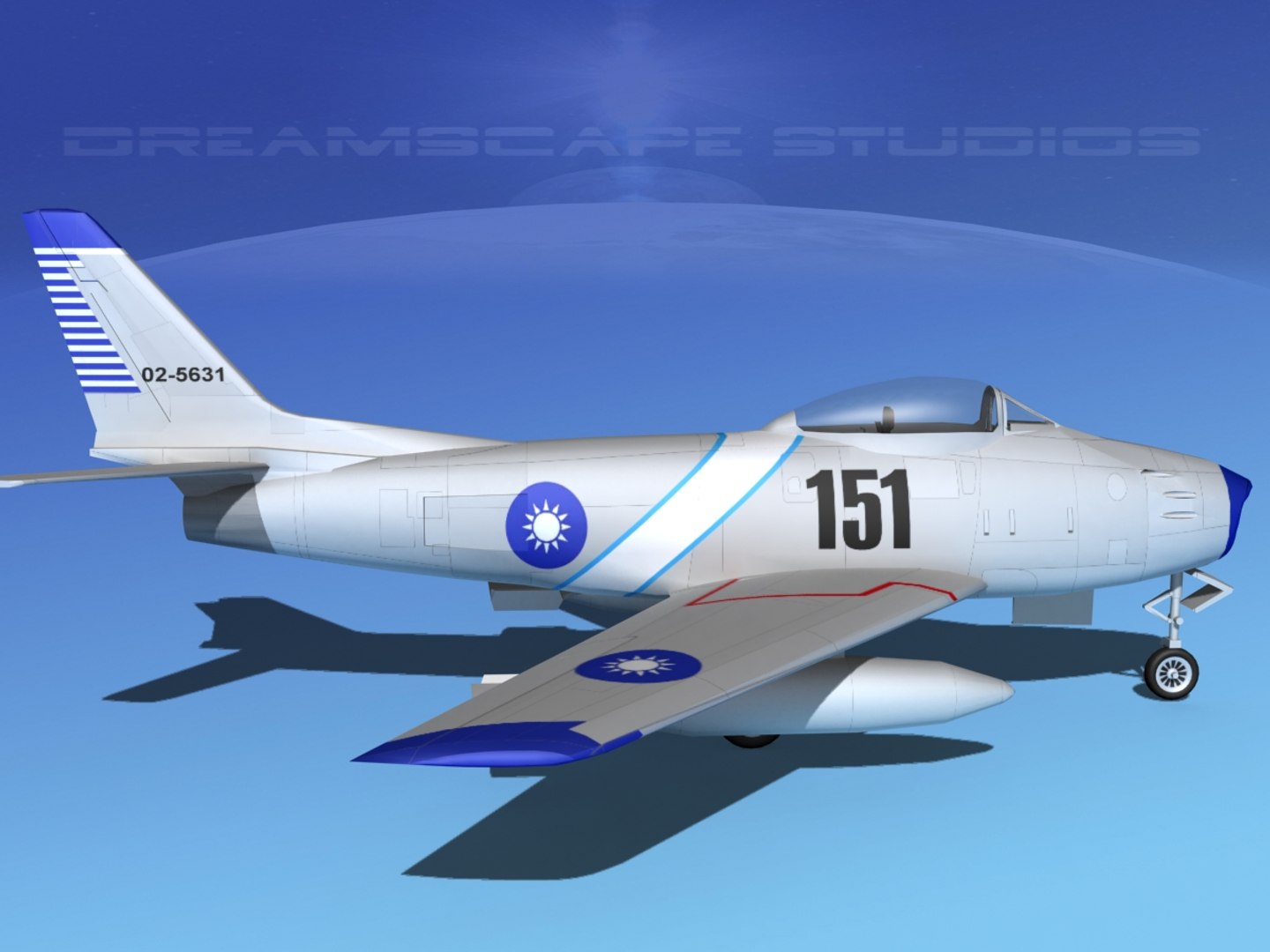3d North American F-86 Sabre Model