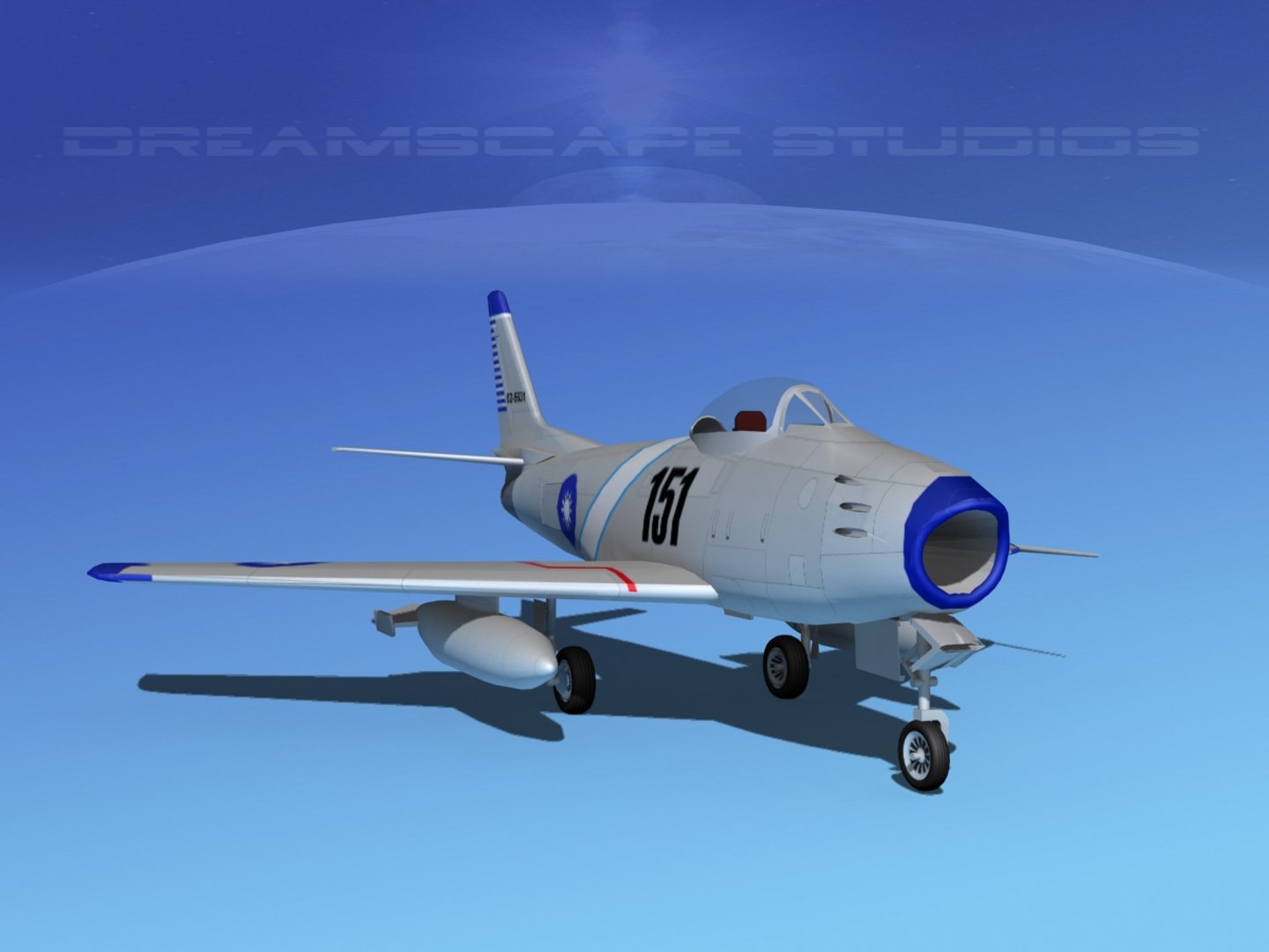 3d North American F-86 Sabre Model