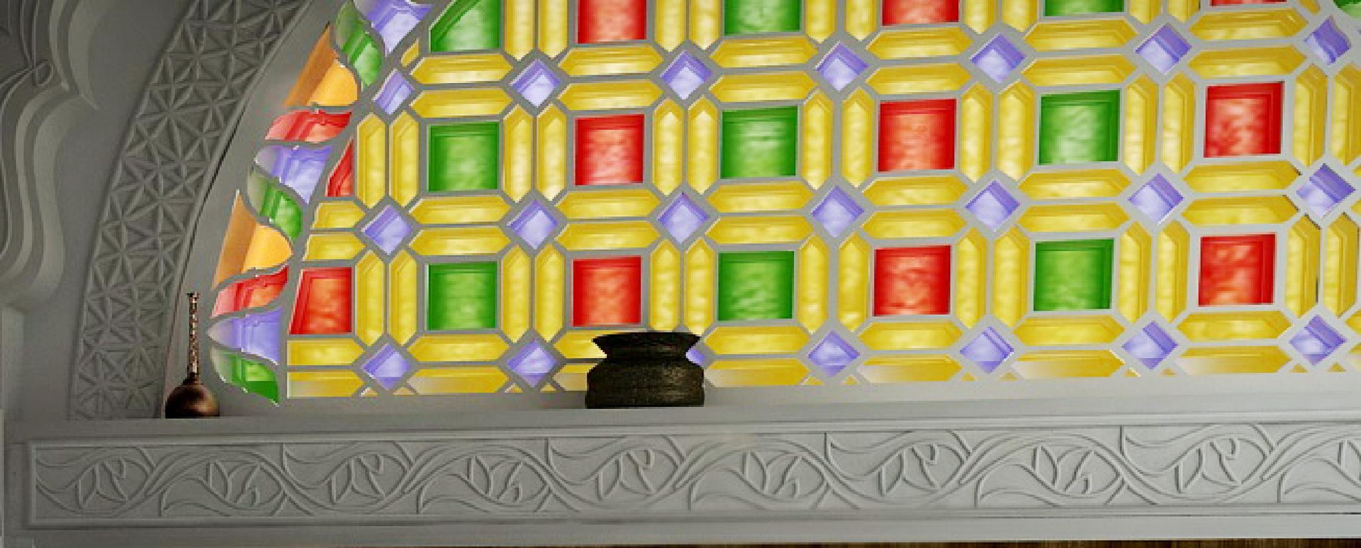 Stained Glass Qamaria 3D Model - TurboSquid 2241100