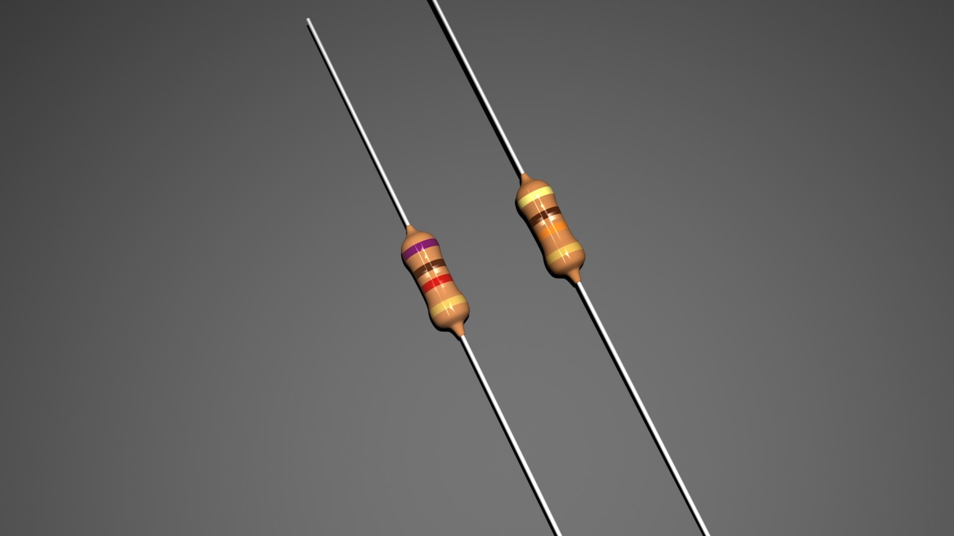 Carbon Resistors 3d Model