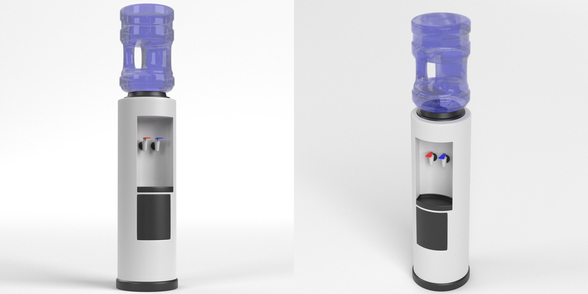 Cylindrical Water Cooler 3D Model - TurboSquid 2019879