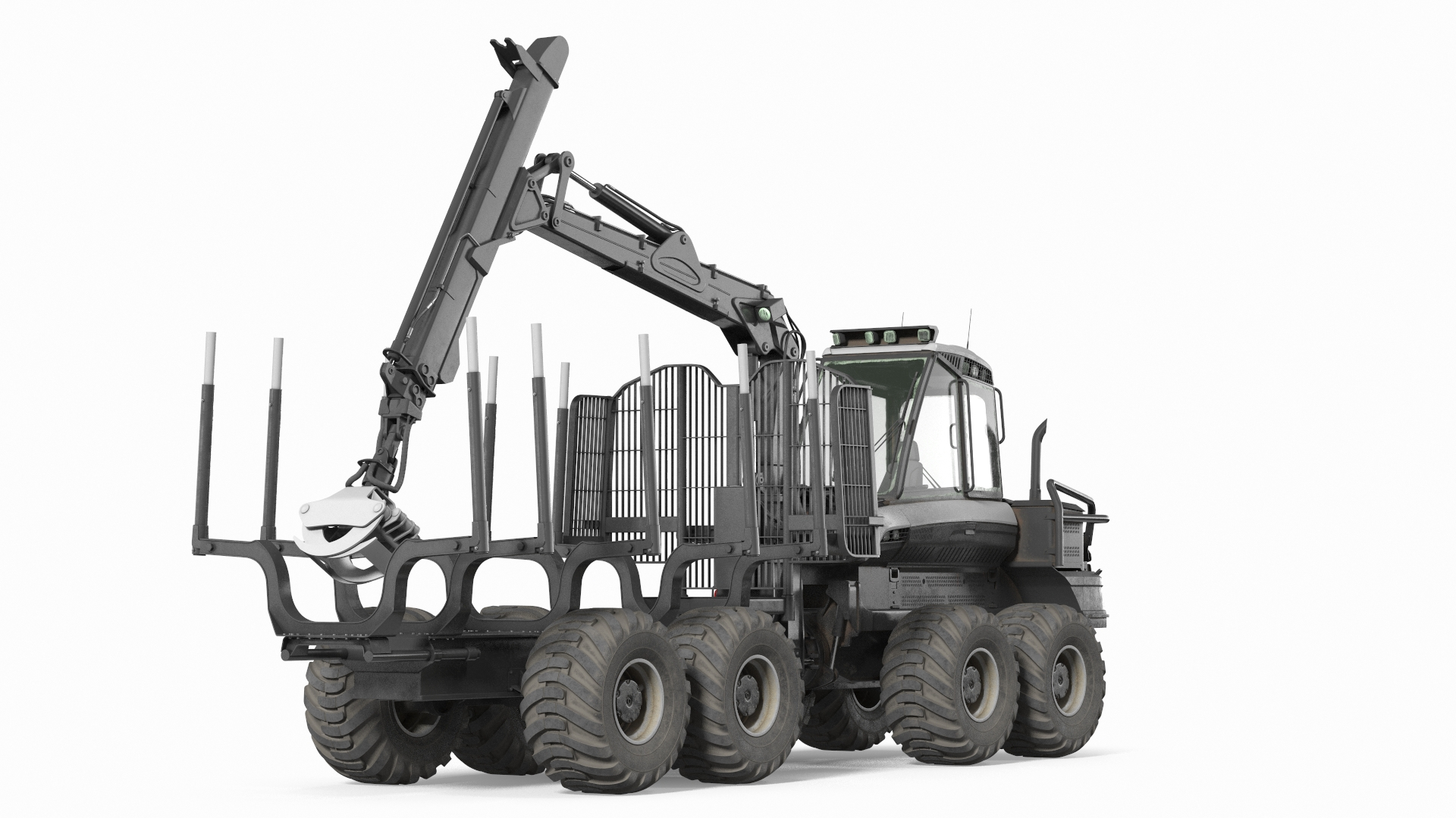 Forwarder Forestry Vehicle Dirty Model - TurboSquid 1905793