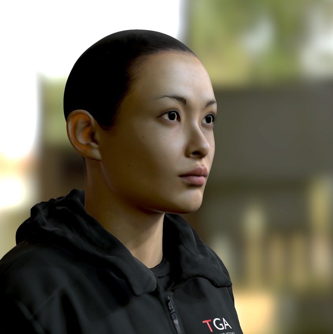 Asian Woman Head Face 3D Model - TurboSquid 1362337