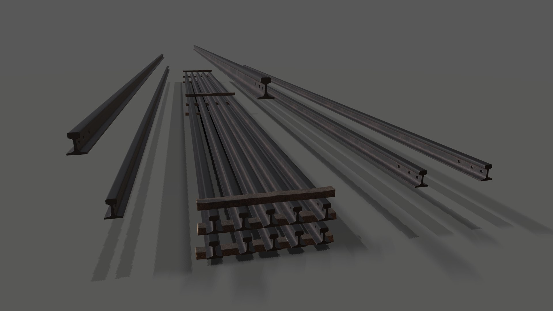 Stacked Rails P43 3D - TurboSquid 1924742