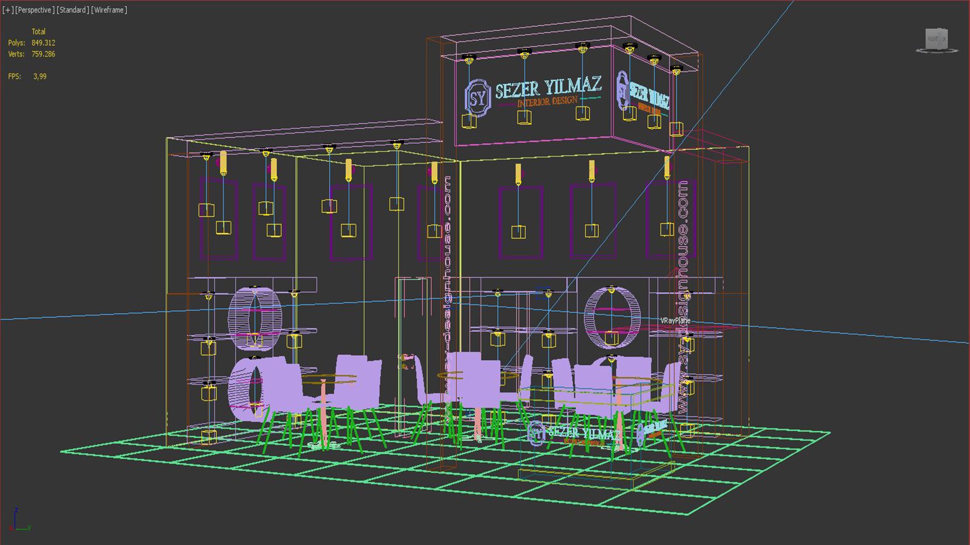 3D Booth Exhibition Stand Stall 7x5m Height 366 Cm 3 Side Open 3D Model ...