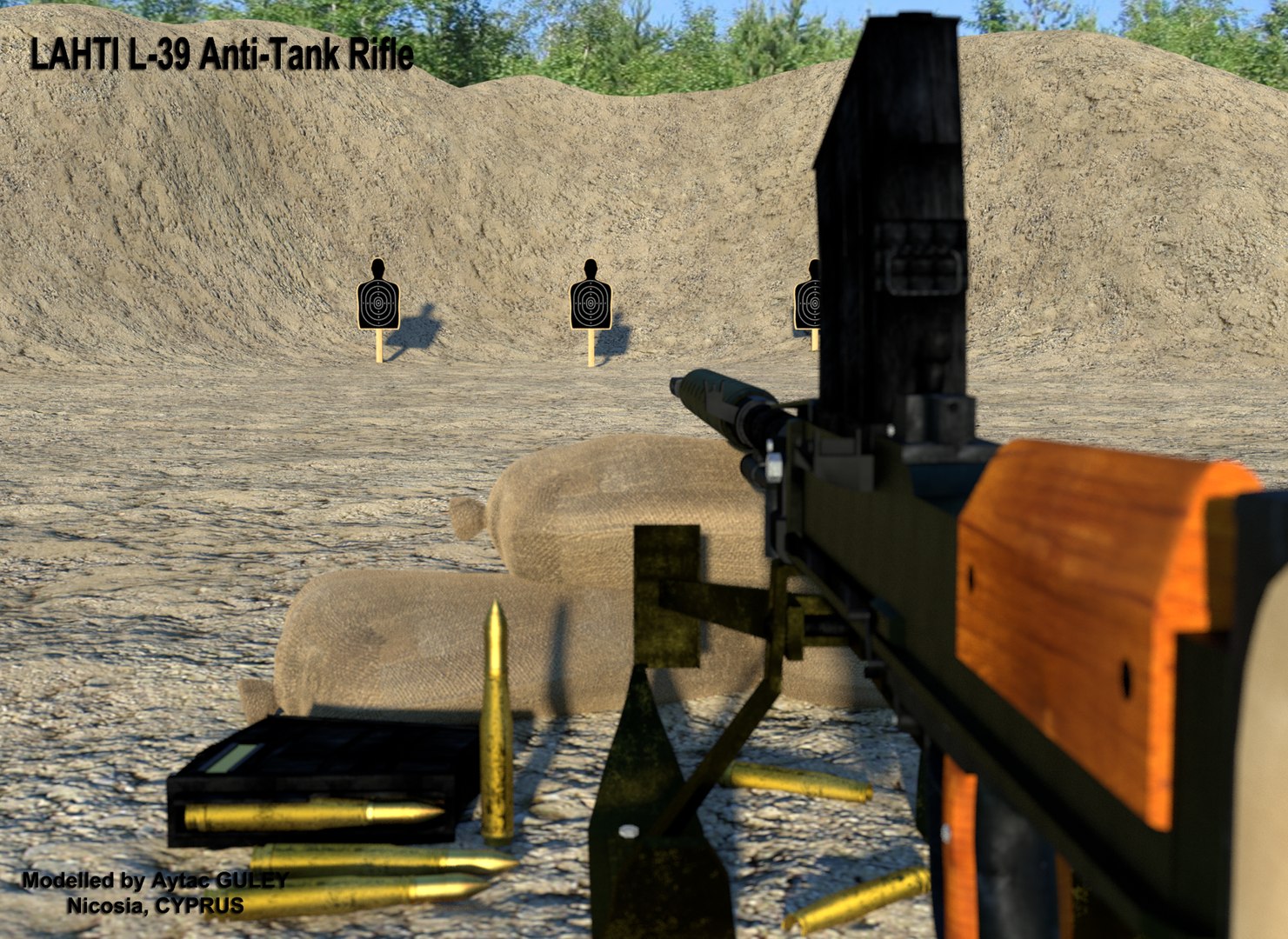 3d Obj Lahti L-39 Anti-tank Rifle Gun