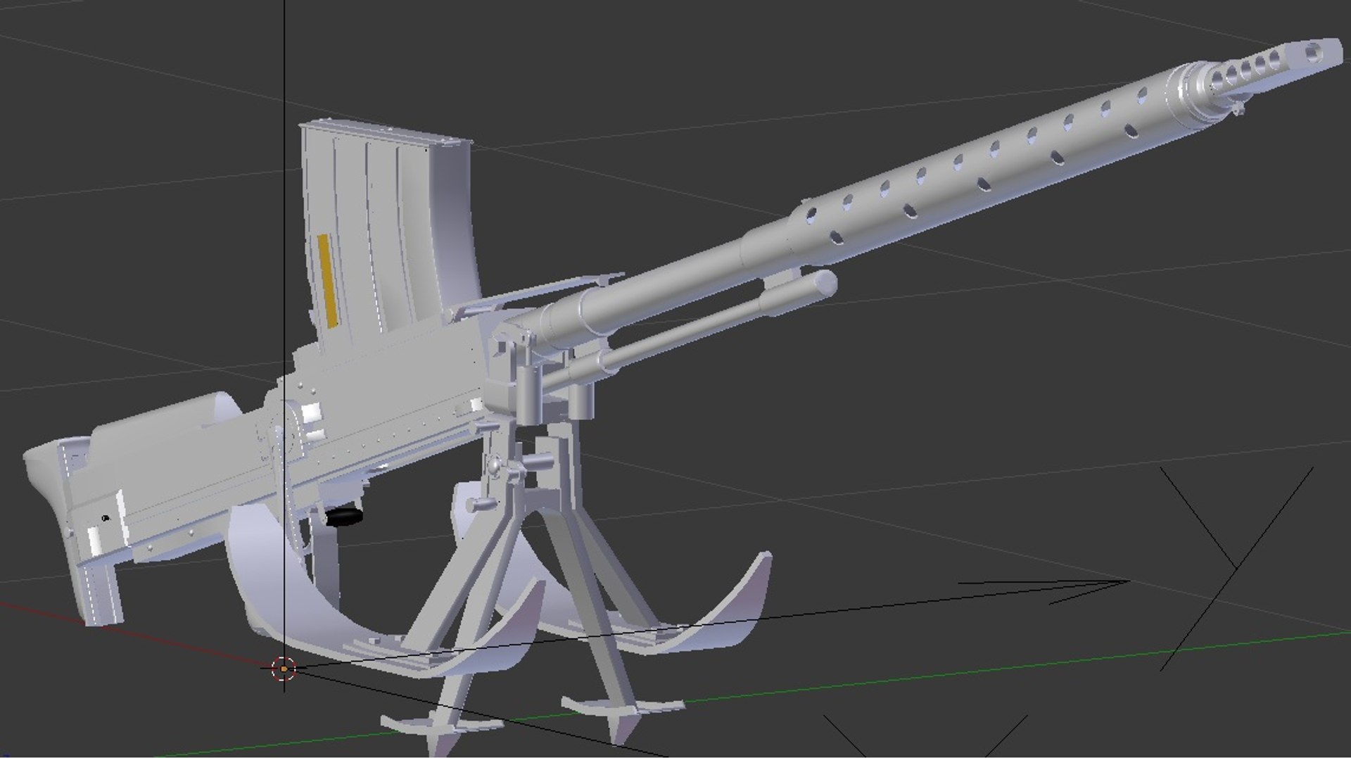3d Obj Lahti L-39 Anti-tank Rifle Gun