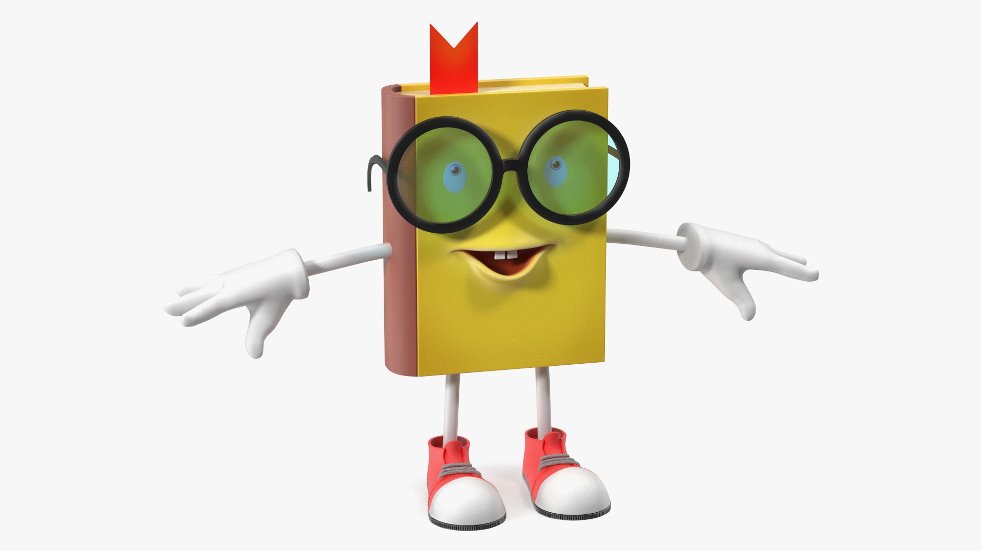 Cartoon Yellow Book Rigged 3D Model - TurboSquid 2127120