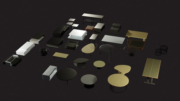 3D model 30 LOW POLY CUSTOM TABLES - TurboSquid 1992156
