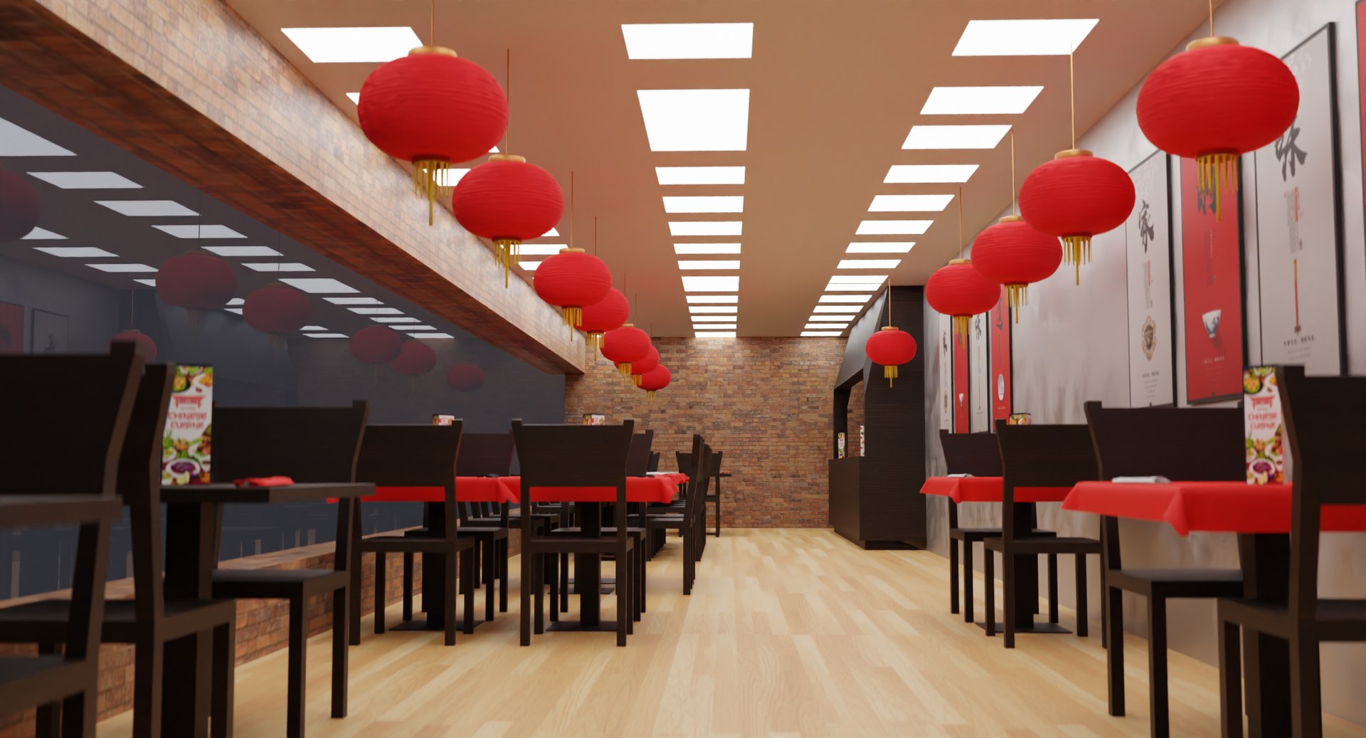 Low Poly Chinese Restaurant Interior 3D Model - TurboSquid 2093489