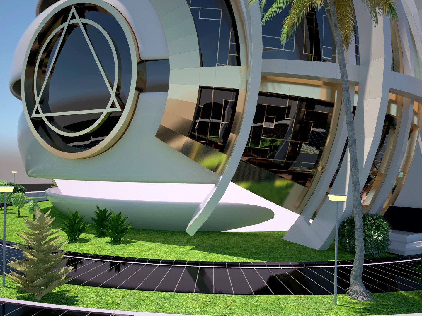 Creative Sphere Building 3D Model - TurboSquid 1803988